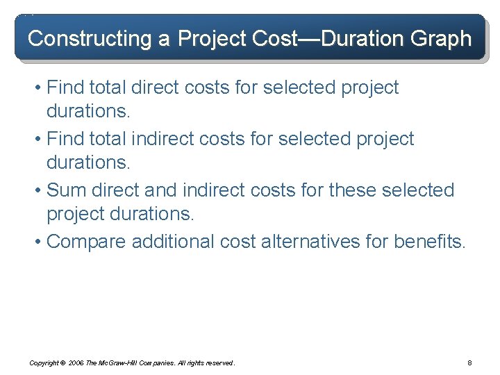Project Management THE MANAGERIAL PROCESS Clifford F Gray