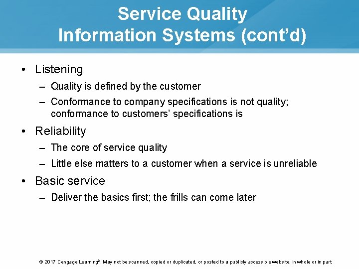 Chapter 12 Defining and Measuring Service Quality Chapter