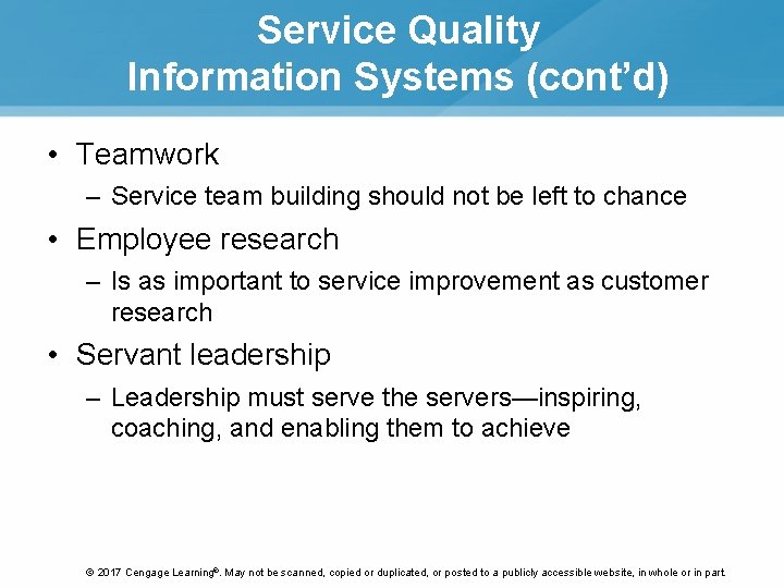 Chapter 12 Defining and Measuring Service Quality Chapter