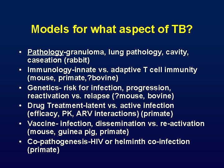 Human M tuberculosis infection disease classical pathology and