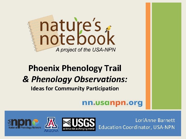 Phoenix Phenology Trail Phenology Observations Ideas for Community