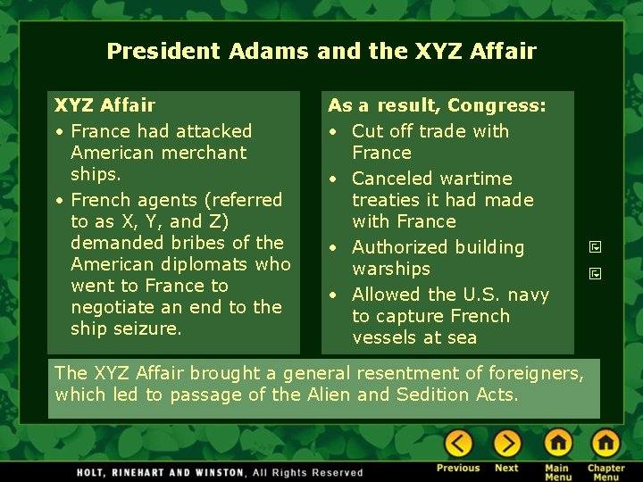 Chapter 6 Forging the New Republic Section Notes