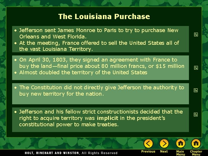 Chapter 6 Forging the New Republic Section Notes