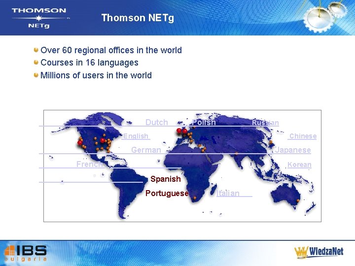 Sofia November 2006 Elearning with Thomson NETg IBS