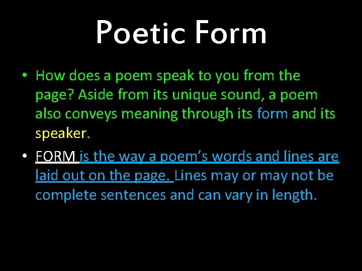 What is Poetry Class Definition of Poetry Sons