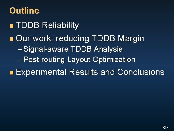 PostRouting BEOL Layout Optimization for Improved Time Dependent