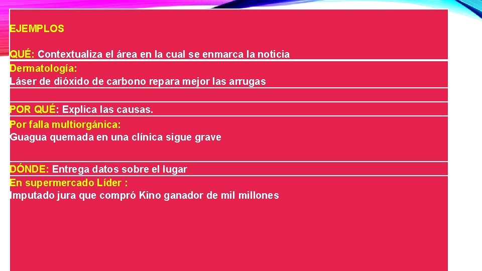 ESTRUCTURA Y CARACTERSTICAS DE LA NOTA INFORMATIVA CARACTERSTICAS