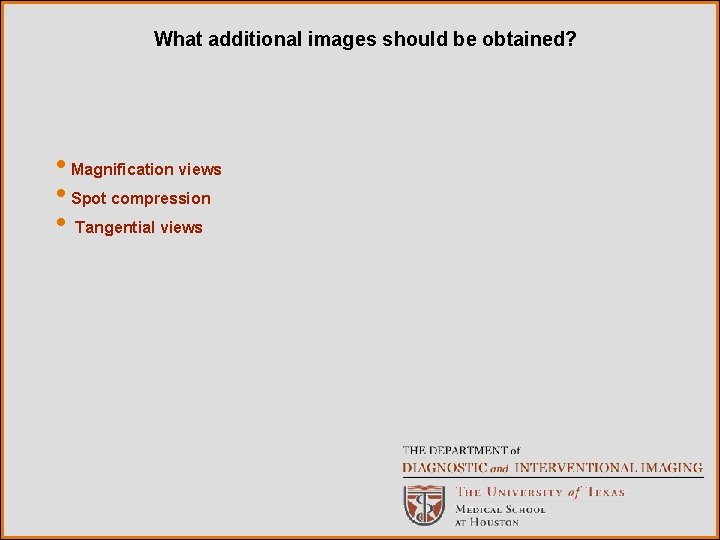 Radiological Category Breast Imaging Principal Modality 1 Mammography
