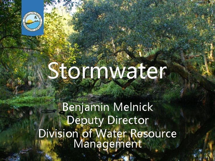 Stormwater Benjamin Melnick Deputy Director Division of Water