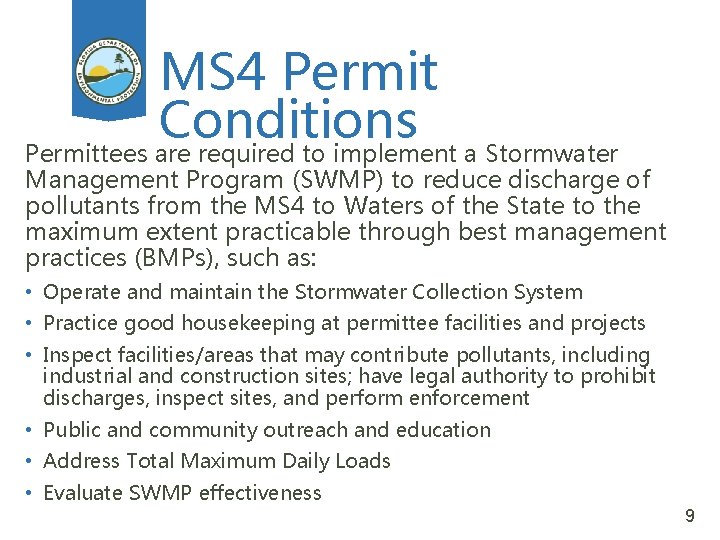 Stormwater Benjamin Melnick Deputy Director Division of Water