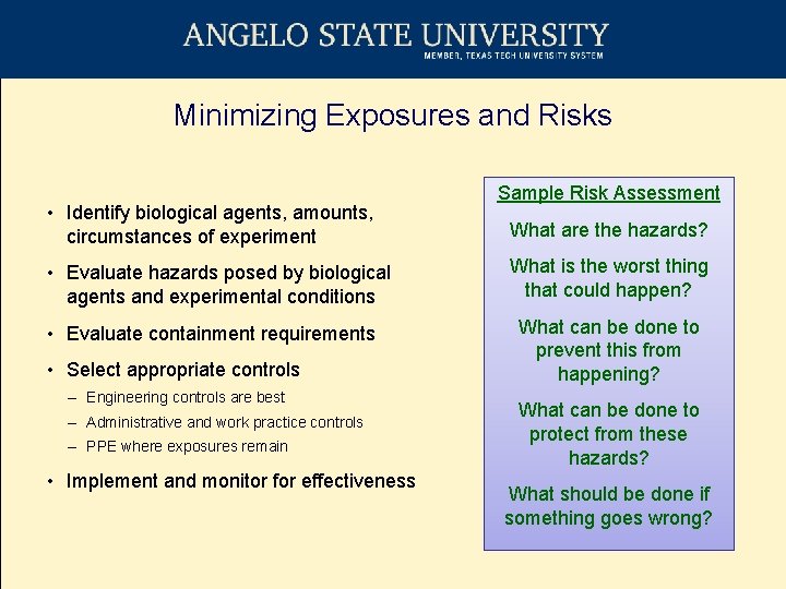 Essentials of Biological Safety for Students Environmental Health