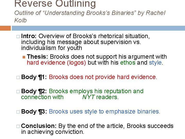 Writing Exercise Test your recall define the seven
