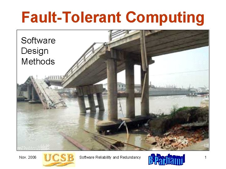 FaultTolerant Computing Software Design Methods Nov 2006 Software