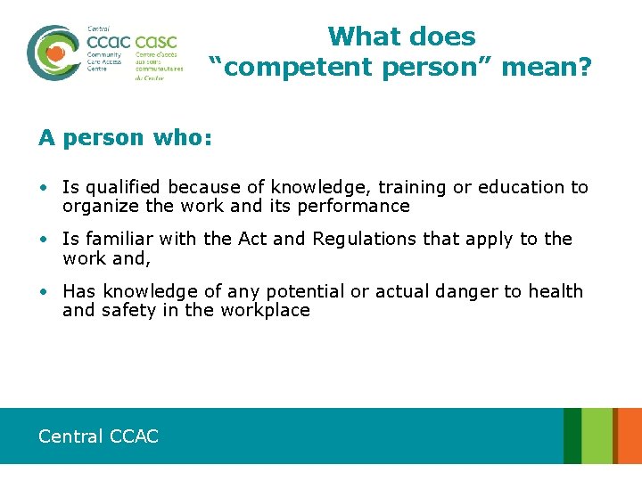 Supervisory CompetencyPart 1 Occupational Health Safety Act Ontario