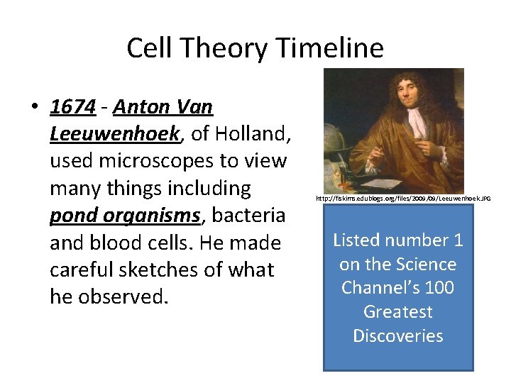 Cell Theory Cell Theory Cell Theory States 1