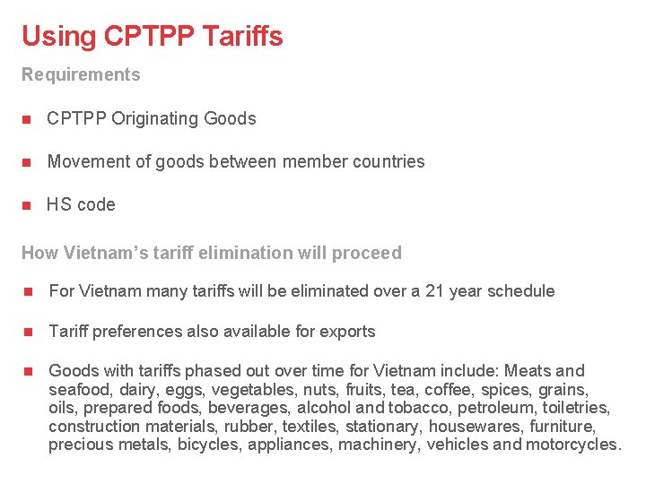 CPTPP overview with impact on companies and business