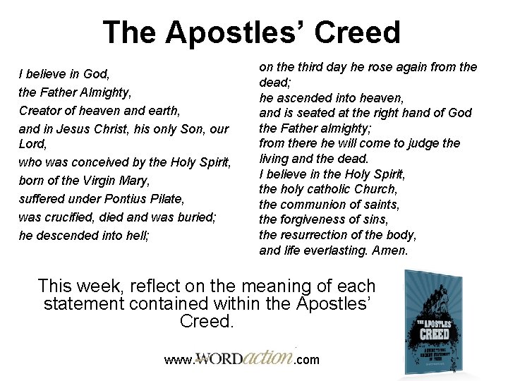 The Apostles Creed A Guide to the Ancient