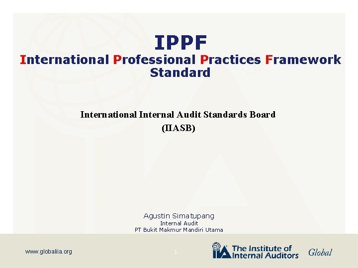 IPPF International Professional Practices Framework Standard ...