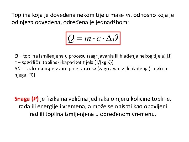 OBNOVLJIVI IZVORI ENERGIJE Izmjena topline Nastavnik Branko Pleadin