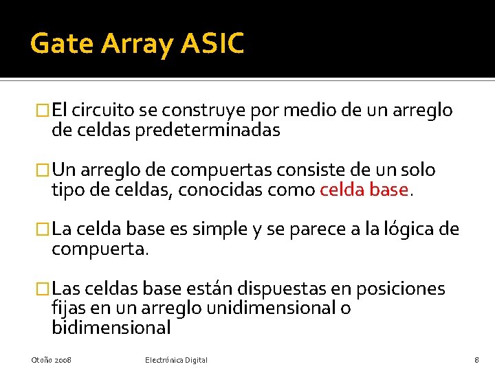 Dra Ruth M Aguilar Ponce Departamento de Electrnica