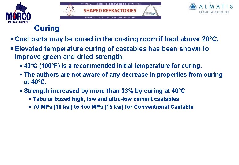 IDEAL CASTING PROCEDURES FOR OPTIMAL PRECAST SHAPE PROPERTIES