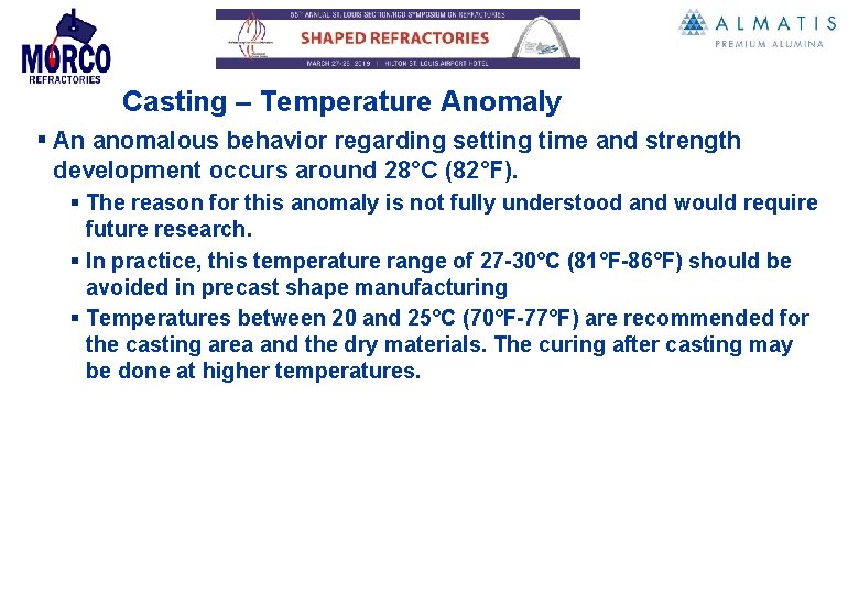 IDEAL CASTING PROCEDURES FOR OPTIMAL PRECAST SHAPE PROPERTIES