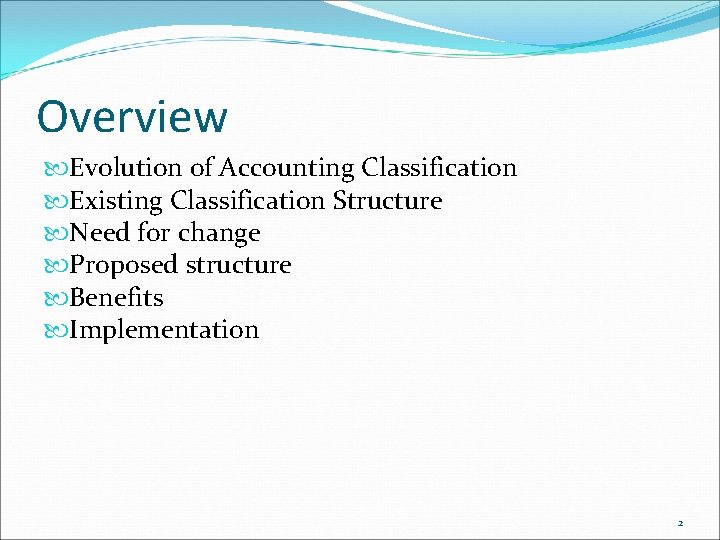 Revised Accounting Classification Structure of Government Accounts for