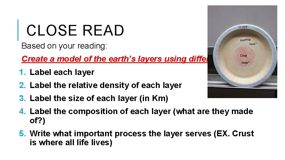 DENSITY AND LAYERS OF THE EARTH DO NOW