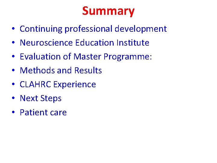 Evaluation of an online educational programme for continuing