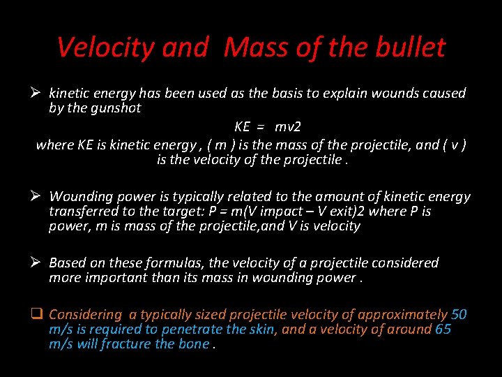 Gunshot wounds By Dr Mohamed Rahil Ali History