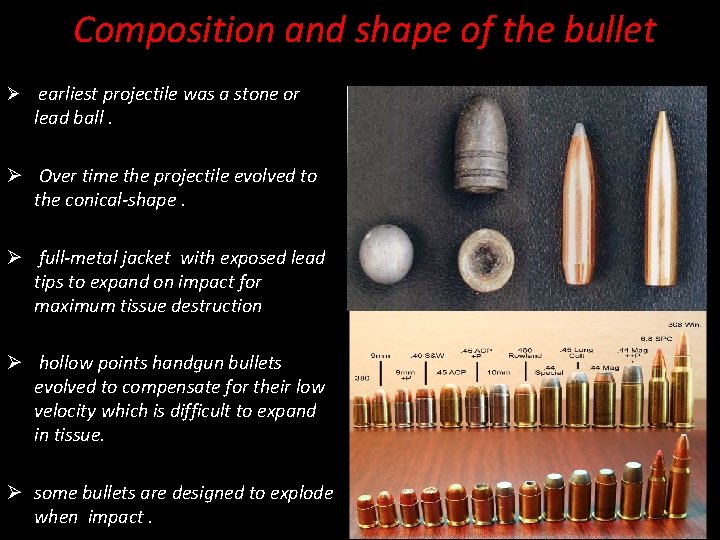 Gunshot wounds By Dr Mohamed Rahil Ali History