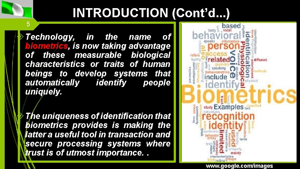 BIOMETRICS TECHNOLOGIES AND ID THEFT PREVENTION IN NIGERIA