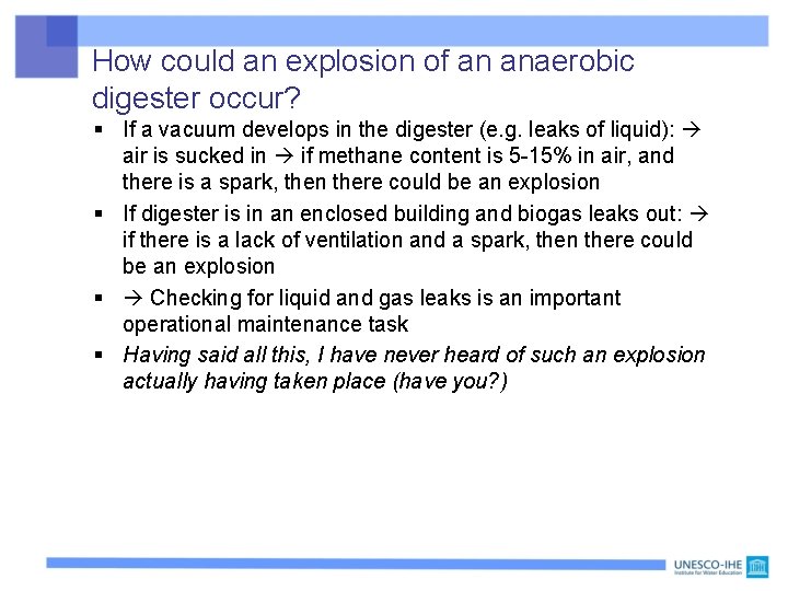 Course 2 Unit 4 Introduction to anaerobic treatment