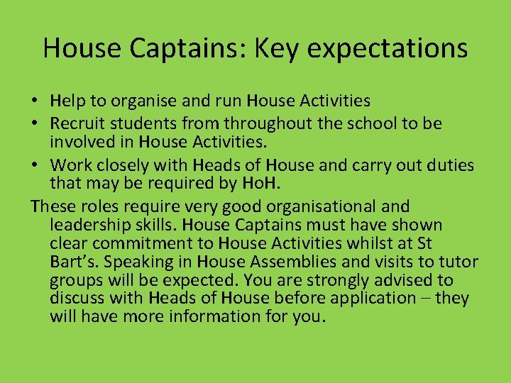 School Officers and other th 6 Form opportunities