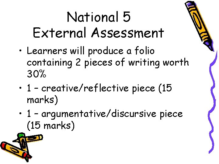 National 5 Course Overview Skills The course aims