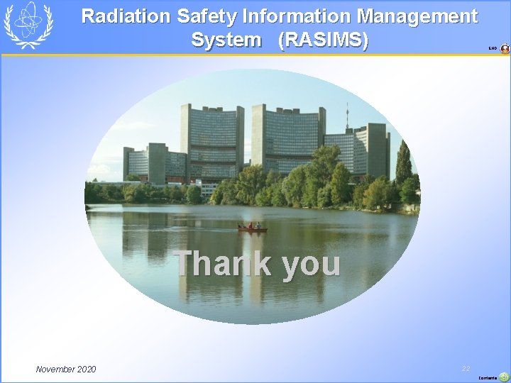 Radiation Safety Information Management System RASIMS CONTENTS END