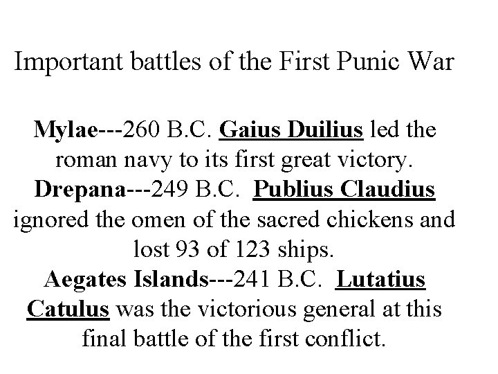 Rome vs Carthage The First Punic War 264