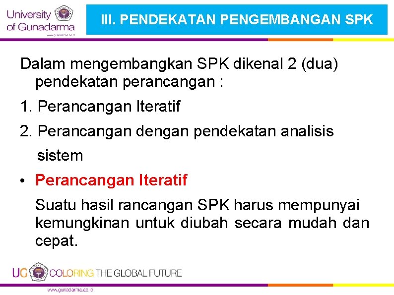 Sistem Penunjang Keputusan 1 Konsep SPK 2 Pengembangan