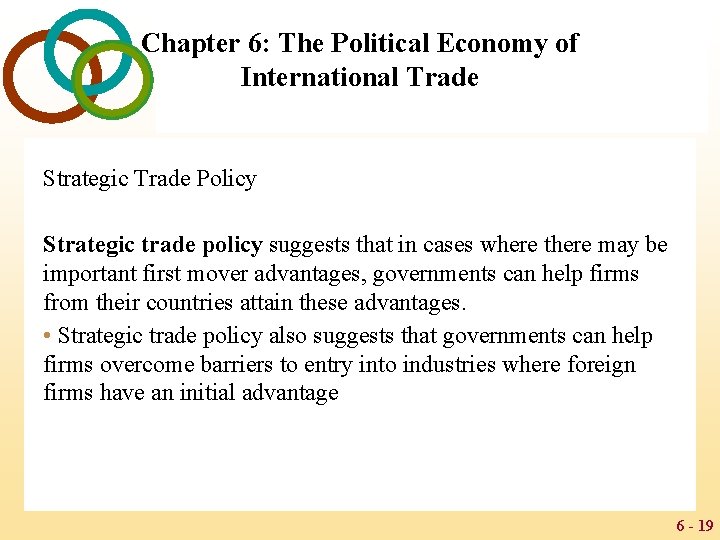 chapter 6 The Political Economy of International Trade