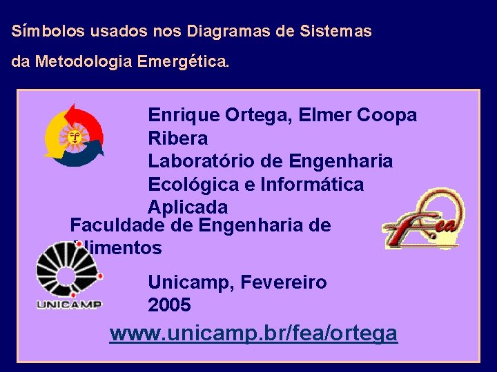 Smbolos usados nos Diagramas de Sistemas da Metodologia