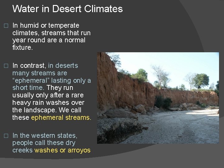 Earth Science 7 2 Deserts Geological Processes in