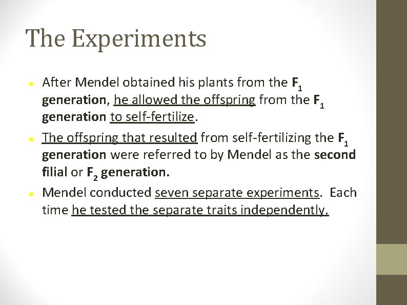 Chapter 10 Genetics History of Genetics is the