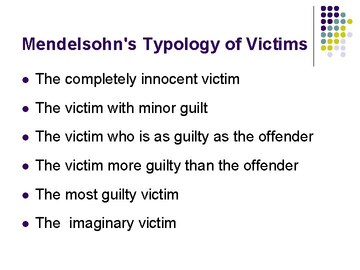 Applied Victimology Welcome to Week 3 Theories of