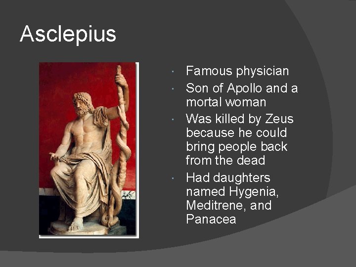 and other important characters THE MINOR GREEK GODS