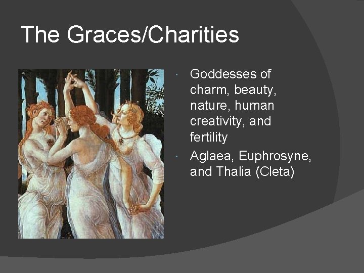 and other important characters THE MINOR GREEK GODS