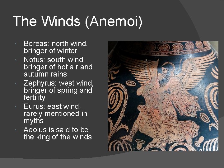 and other important characters THE MINOR GREEK GODS