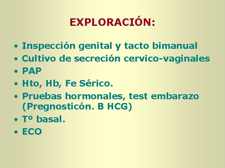 ALTERACIONES DEL CICLO MENSTRUAL ENFM 111 Prof Juana