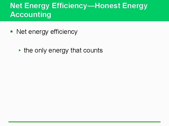 Energy Efficiency and Renewable Energy Chapter 16 Core