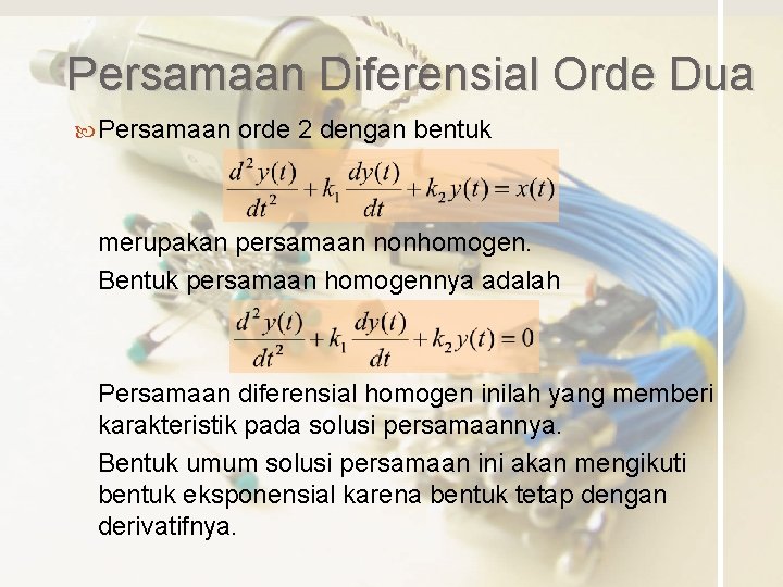Rangkaian dan Persamaan Diferensial Orde 2 Pengantar Analisis