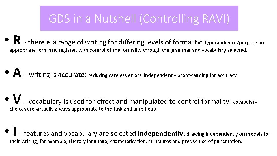 Greater Depth in Writing Project Research Question How